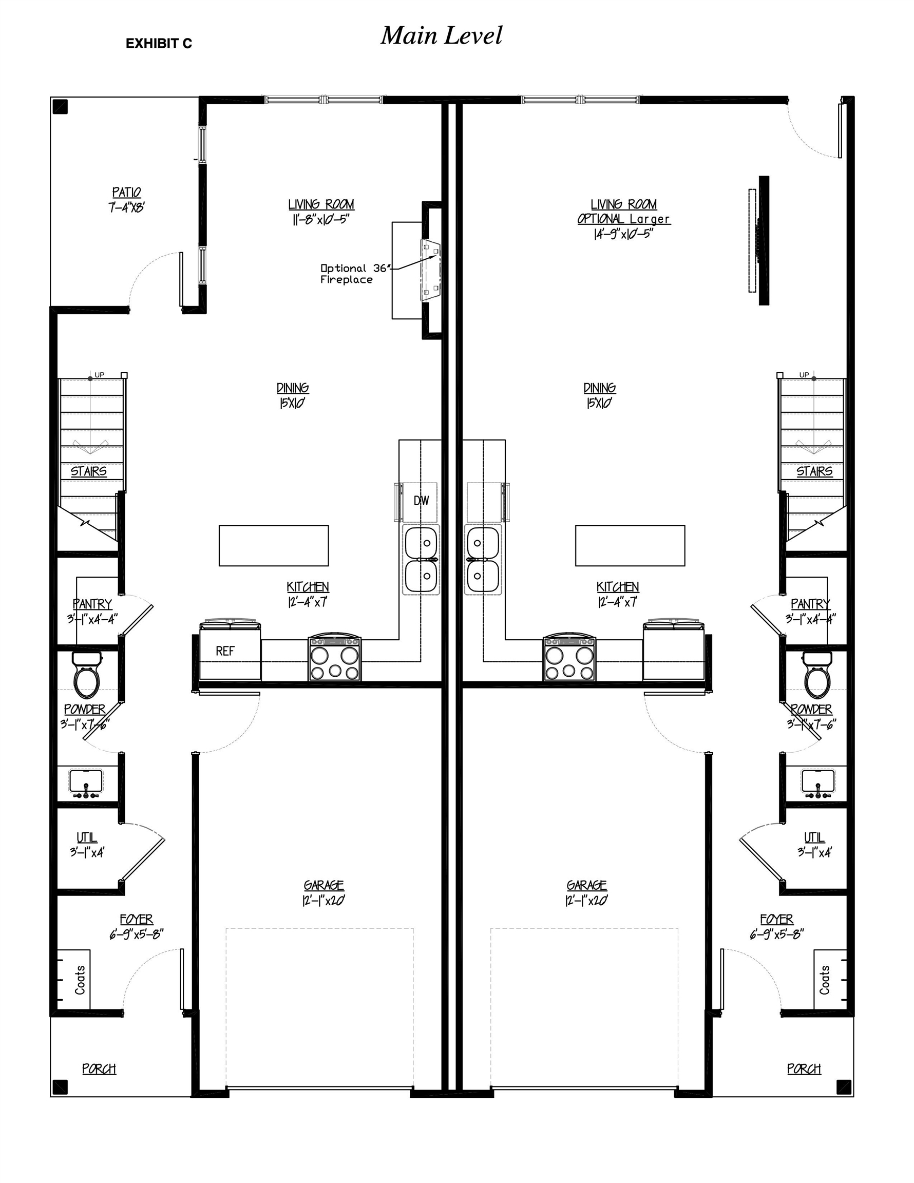 Brownstone Row House Floor Plans