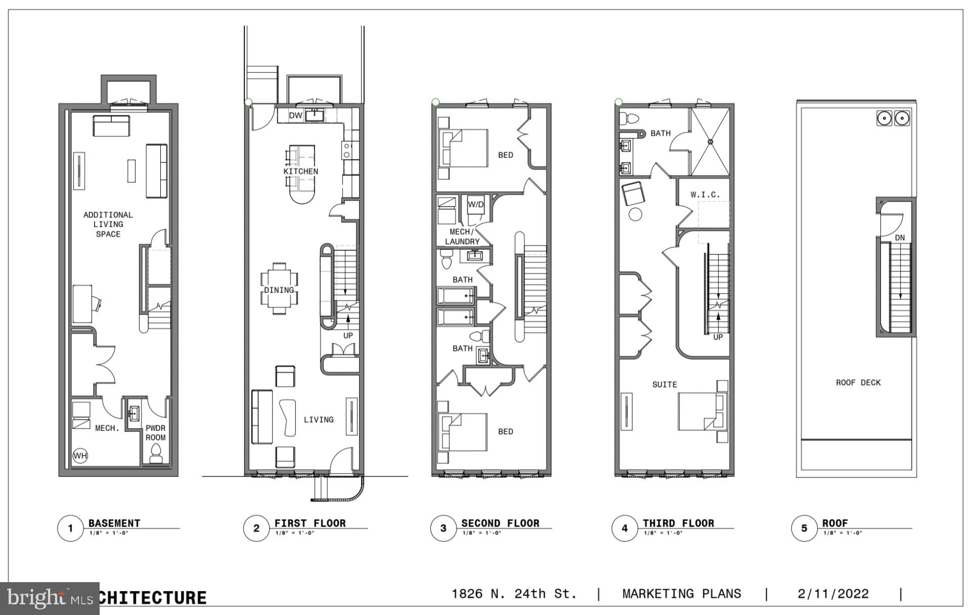 Narrow Row House Floor Plans