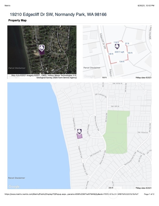 Normandy Park Seattle Map