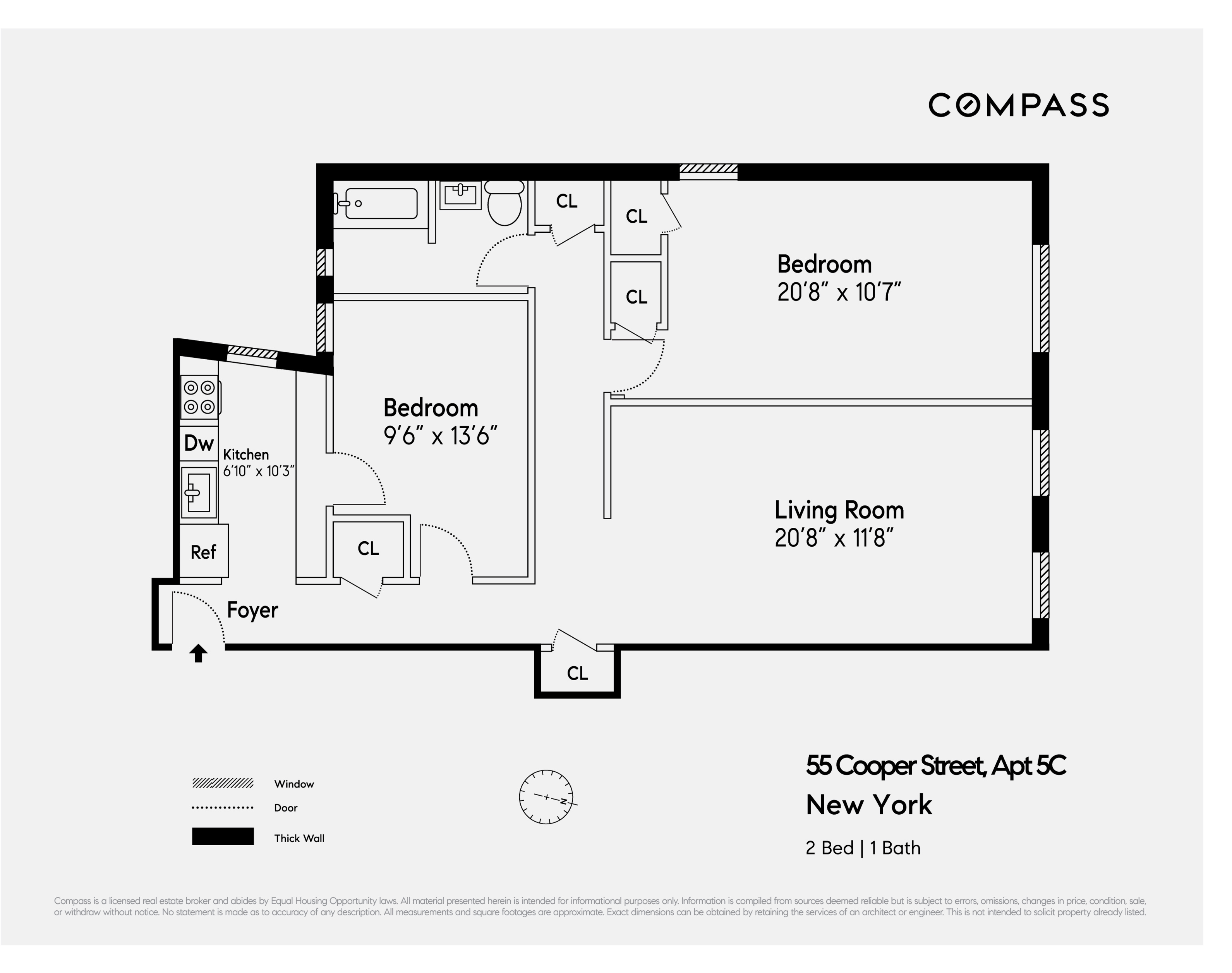 55 Cooper Street, Unit 5C, Manhattan, NY 10034 | Compass